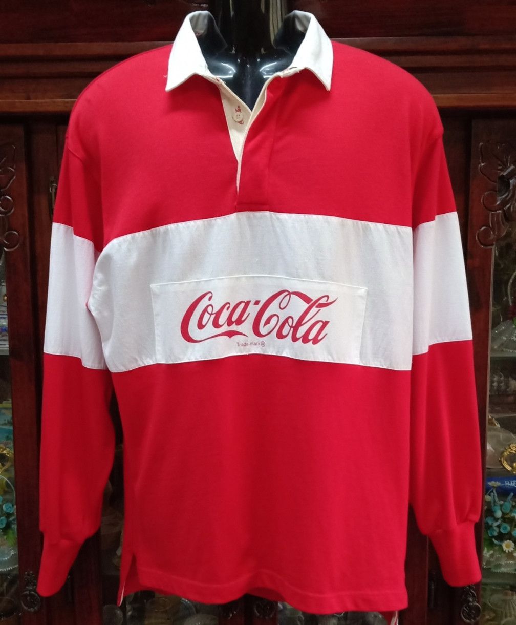 Vintage Vintage 90s Coca-cola Rugby Polo T-shirt | Grailed