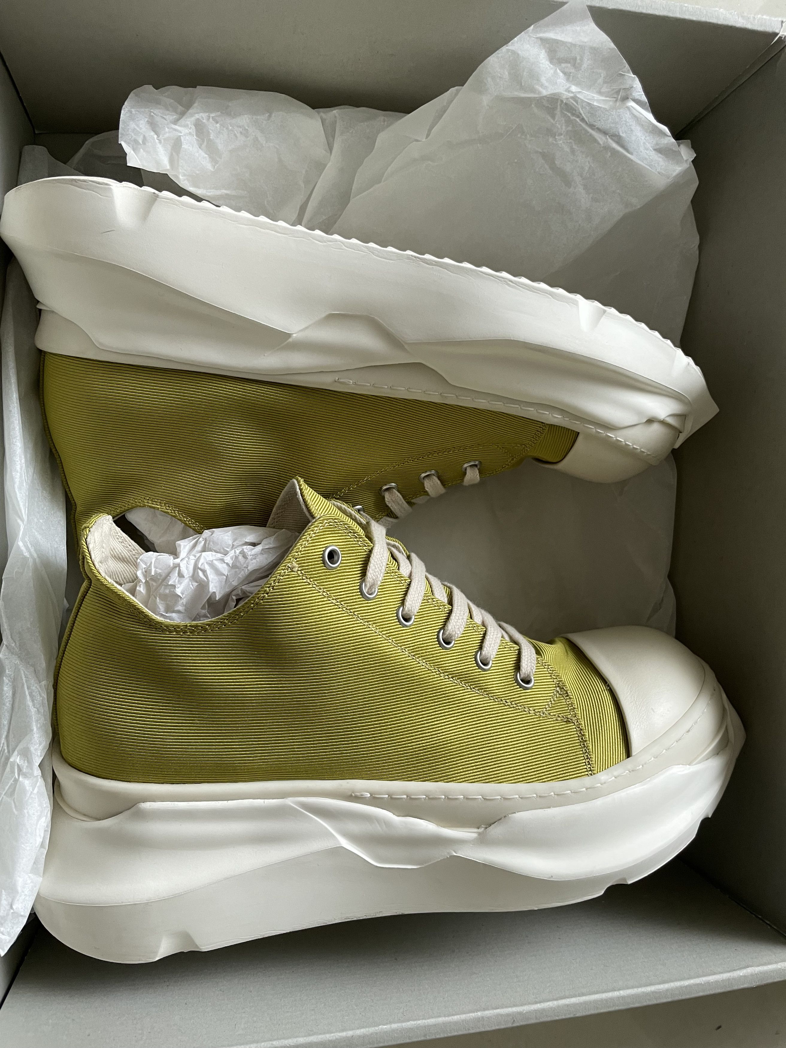 Rick Owens Drkshdw sz43- Rick Owens abstract green low top ramones ...