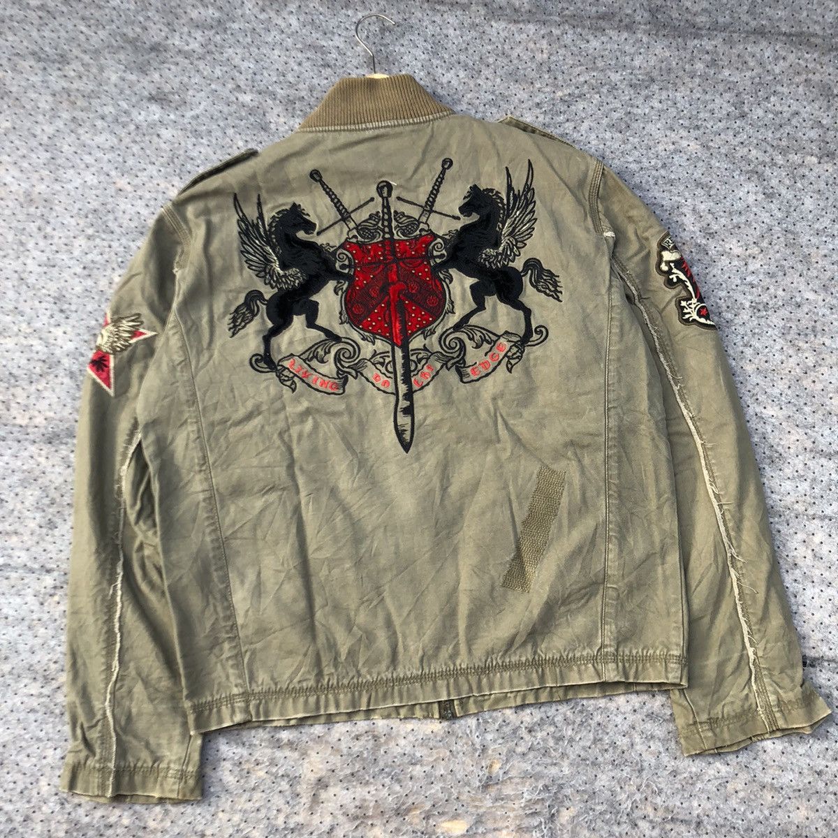 Japanese Brand × Rebel Vintage Rebel Spirit Army Style Jacket | Grailed