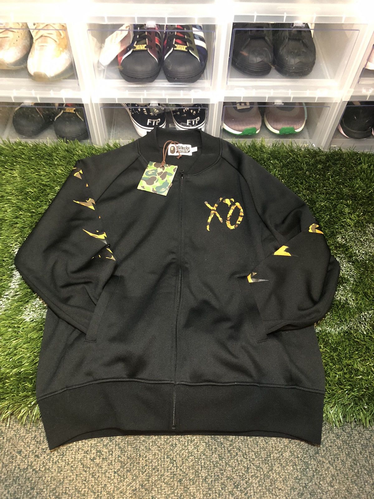Bape × The Weeknd × XO BAPE x XO Track Jacket Black | Grailed