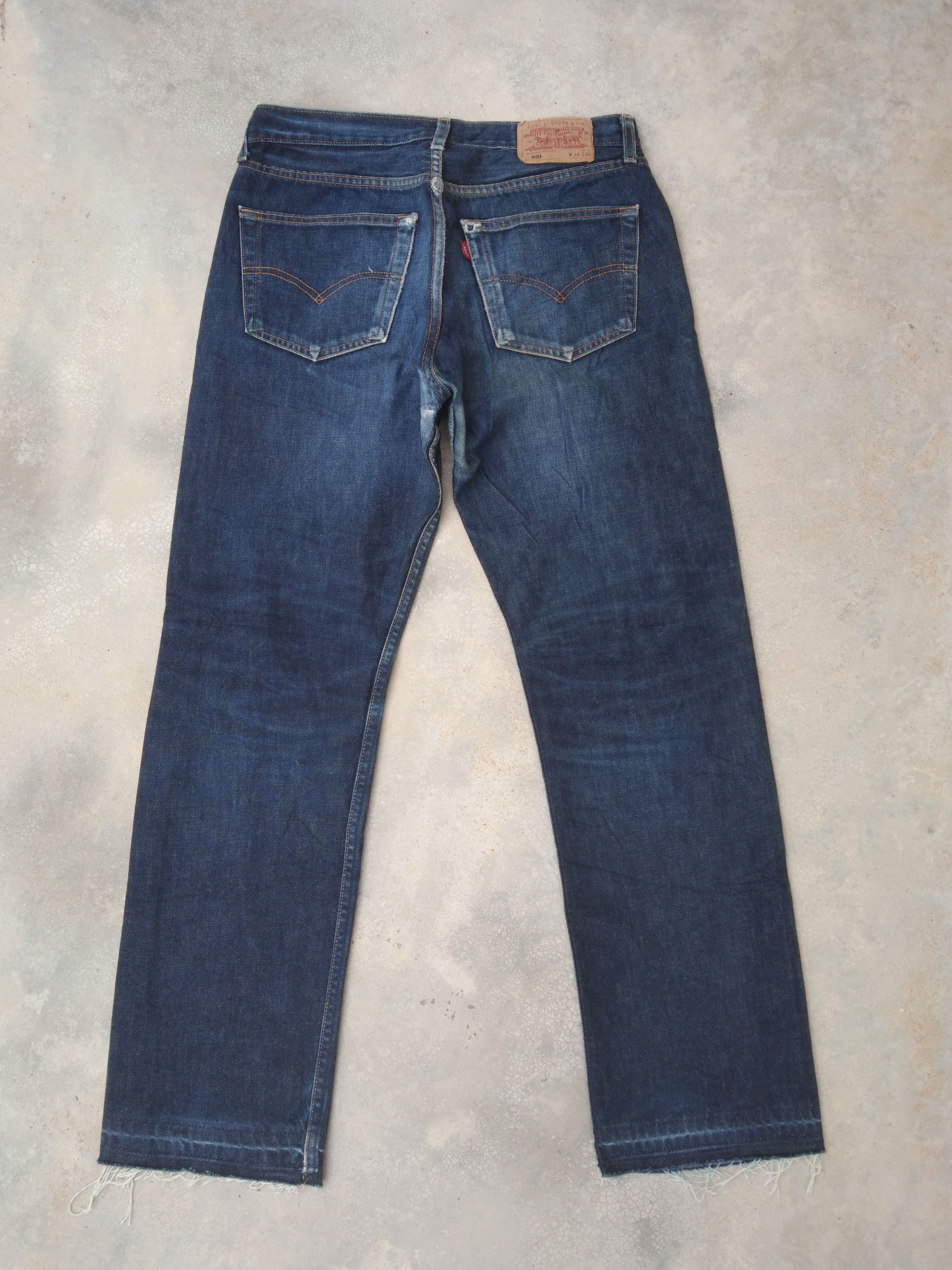 Levi's × Streetwear × Vintage Vintage Levis 501 Painter Released Hem Distressed Jeans | Grailed