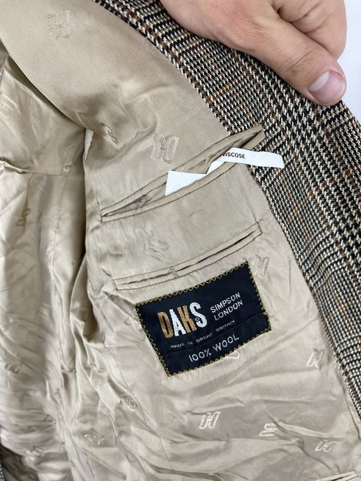 Daks London Daks Simpson London signature checkered multicolor blazer ...