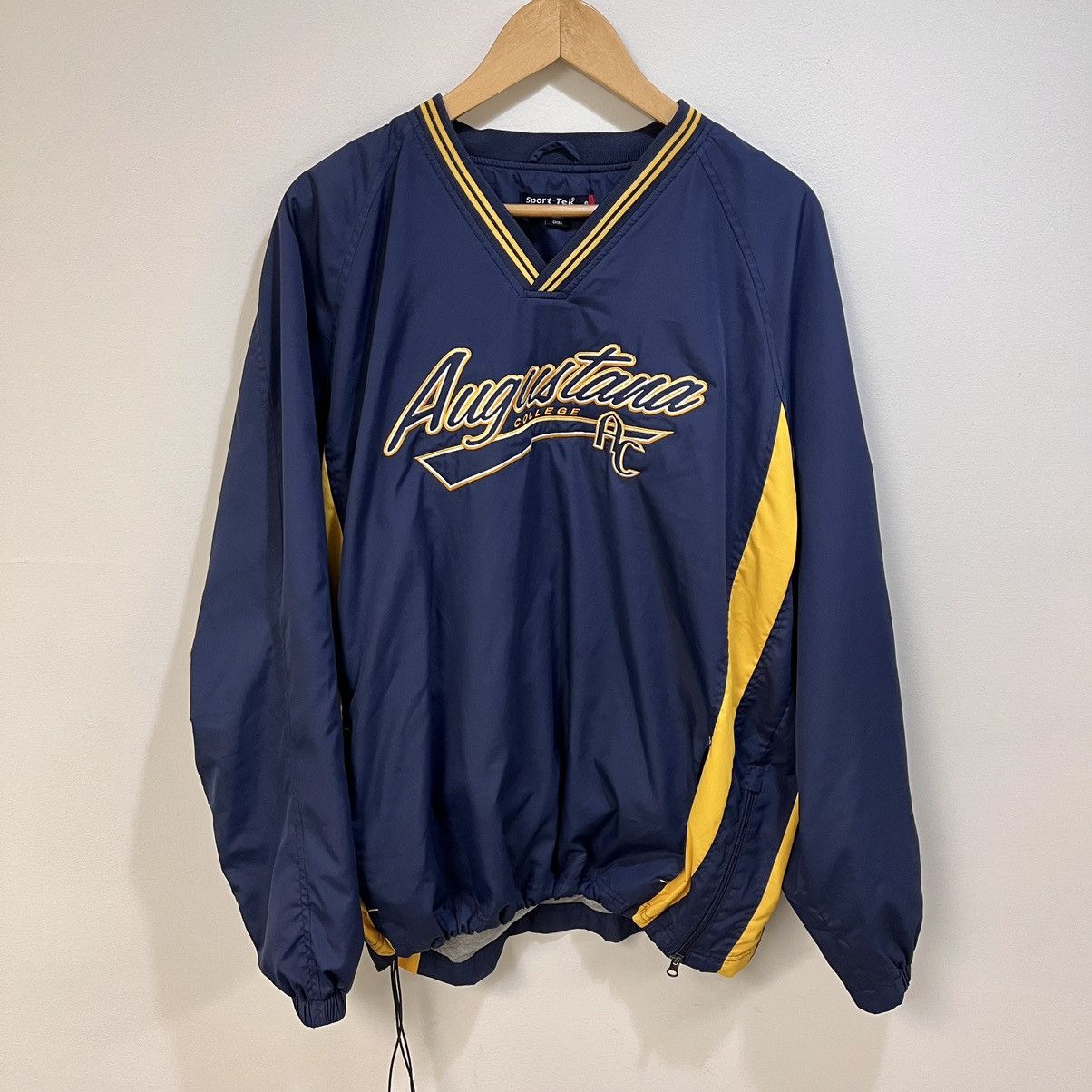 Vintage Augustana College Retro Windbreaker Jacket Navy Men’s XL | Grailed