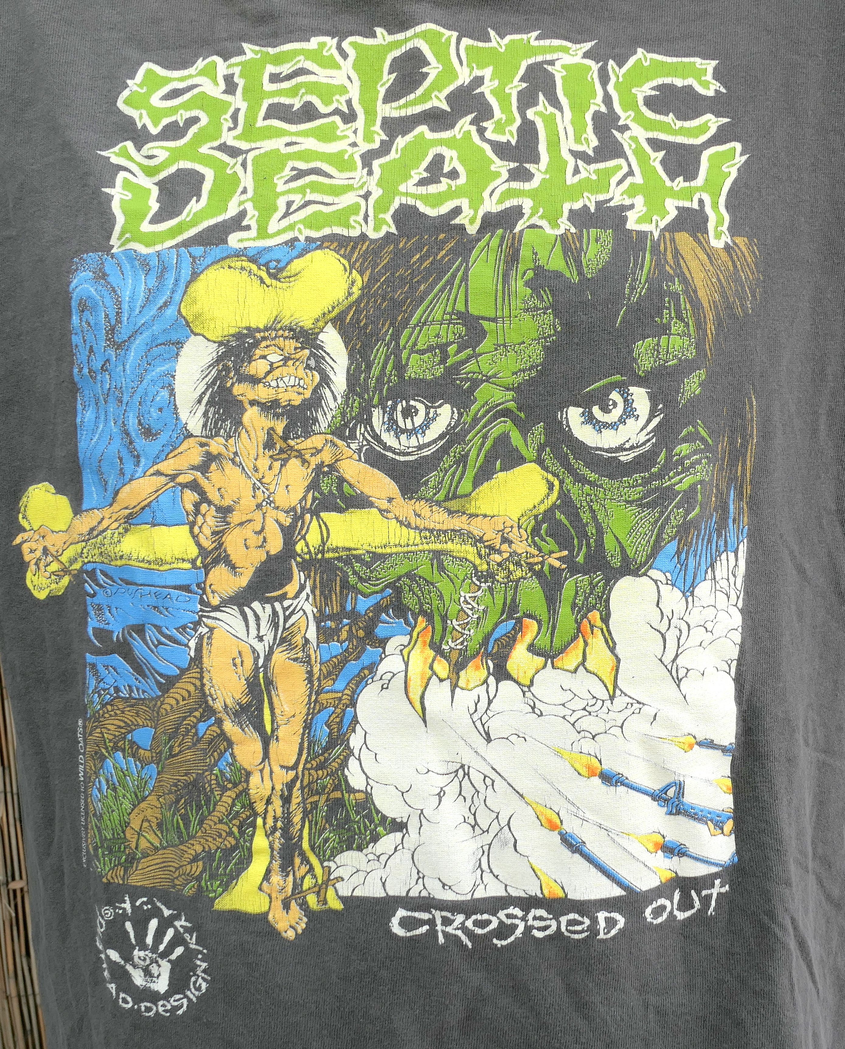 Vintage Vintage SEPTIC DEATH Crossed Out Pushead T Shirt Large | Grailed