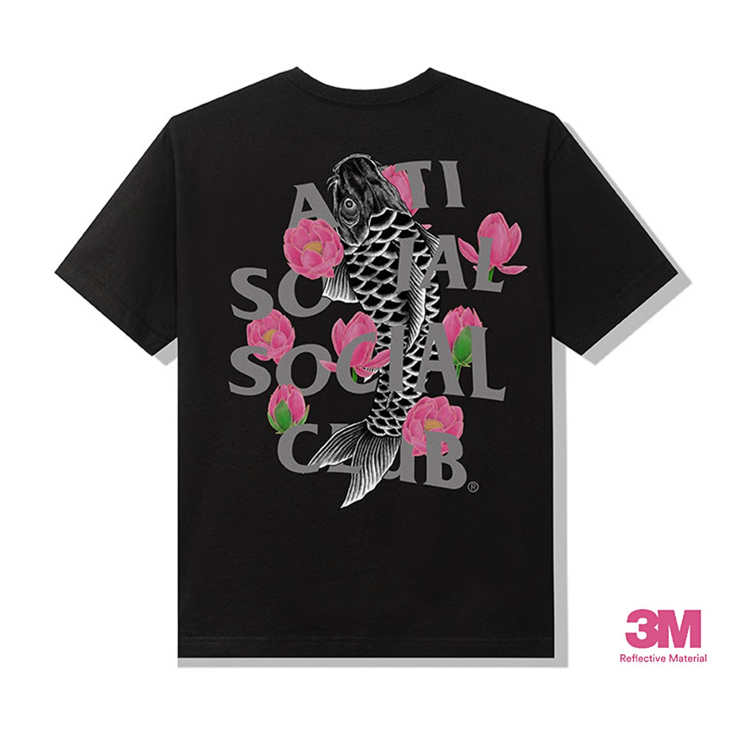 3m × Anti Social Social Club assc ornamental 3M reflective tee (blk) S ...