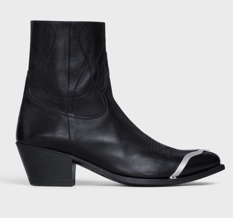 Celine Celine Western Boot w Metal Cap Toe (READ DESCRIPTION) | Grailed