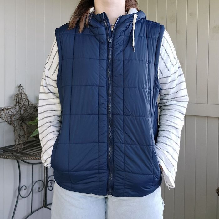 Designer Article One Puffer Vest Gillet Blue Full Zip Techwear Eshay ...