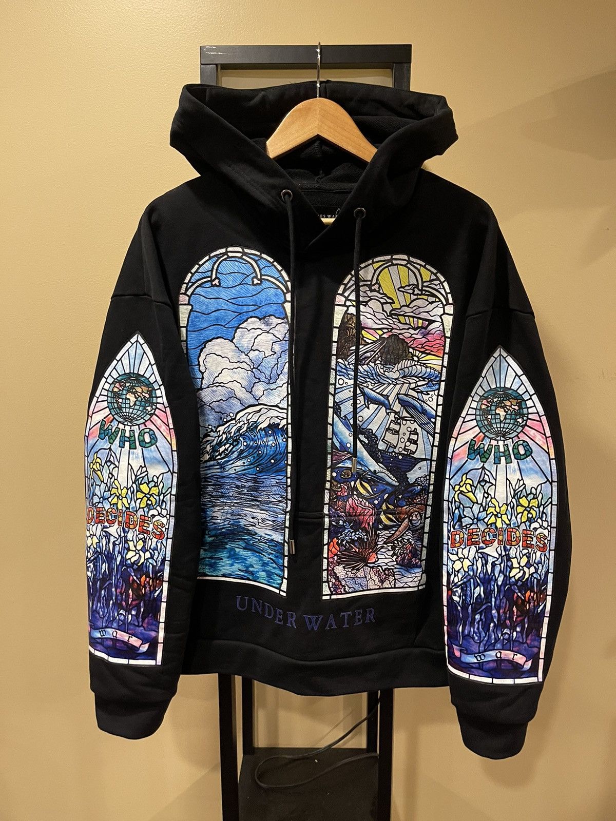 Ev Bravado × Who Decides War Who Decides War WDW Black Sandy Lane Underwater Hoodie | Grailed