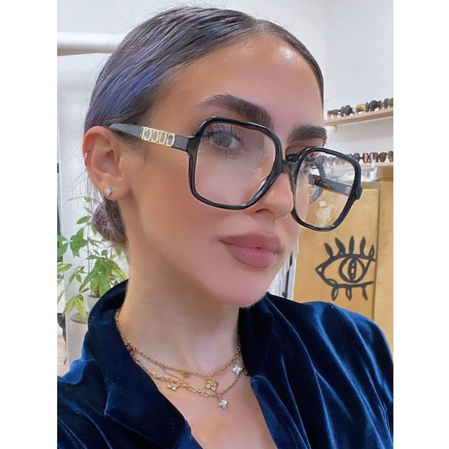 Gucci NEW Gucci GG1193O Black Square Logo Eyeglasses Frames | Grailed