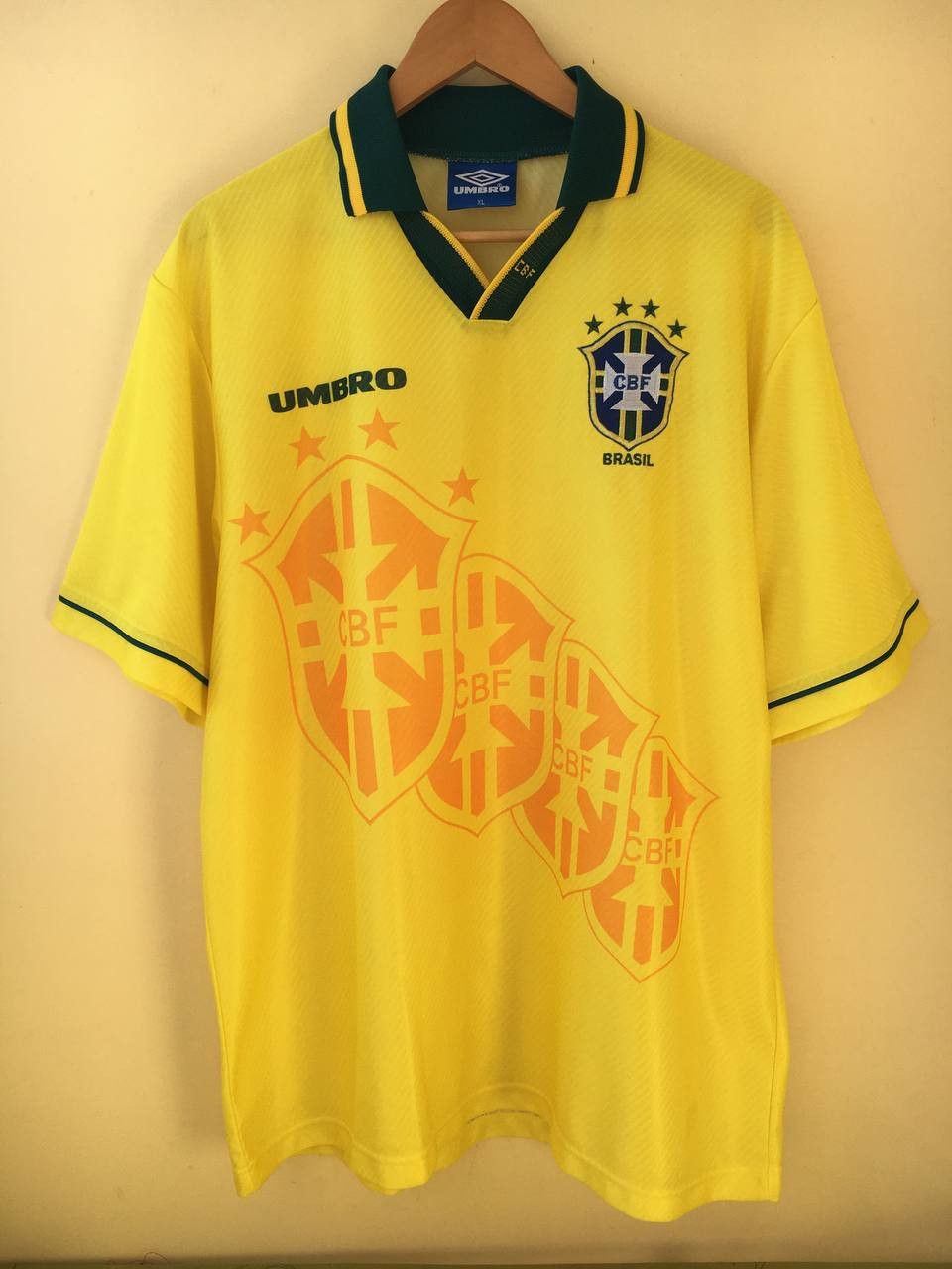 Vintage Brazil CBF vintage 1994 World Cup Umbro football shirt. | Grailed