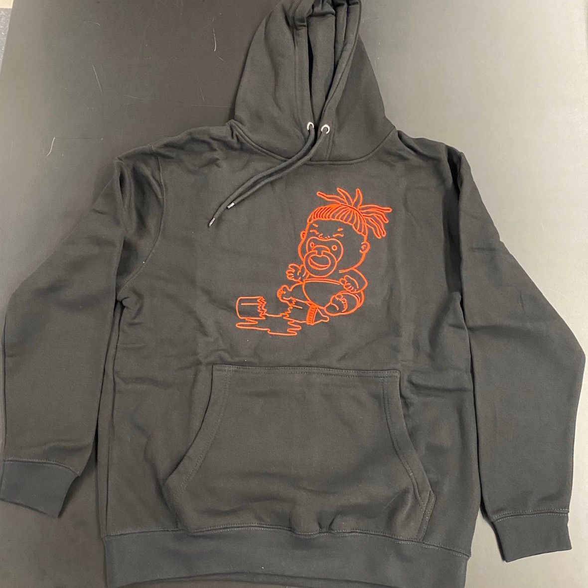 Superrradical Fat Nick Crybaby Outline Hoodie - Black LG | Grailed