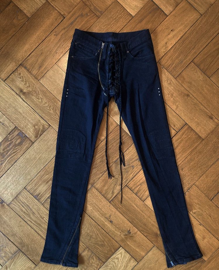 If Six Was Nine I6W9 Lace-Up Biker Denim | Grailed