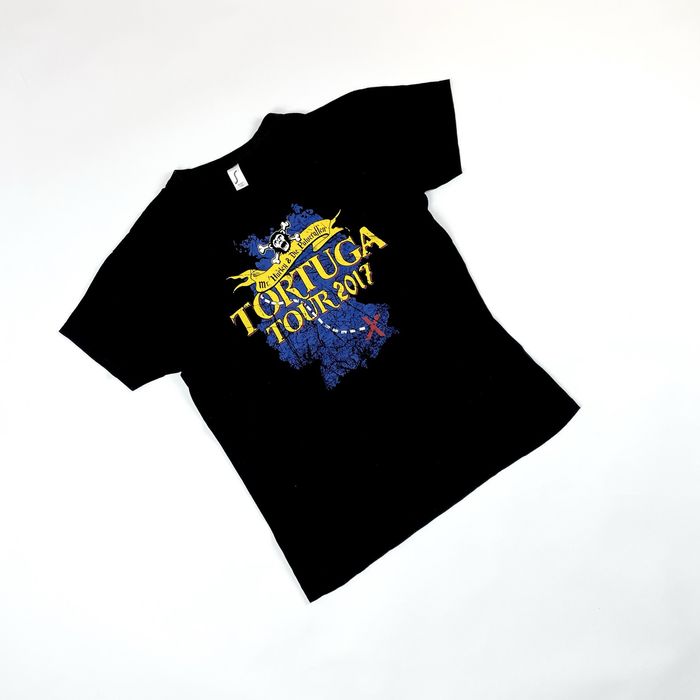 Vintage Vintage retro print T-shirt black tee 90s Tortuga | Grailed