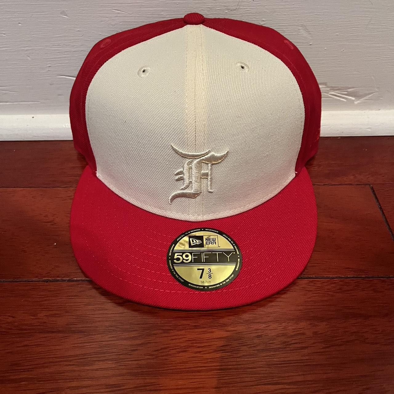 Fear of God New Era X Fear of God Essentials 59fifty Fitted Hat RED | Grailed