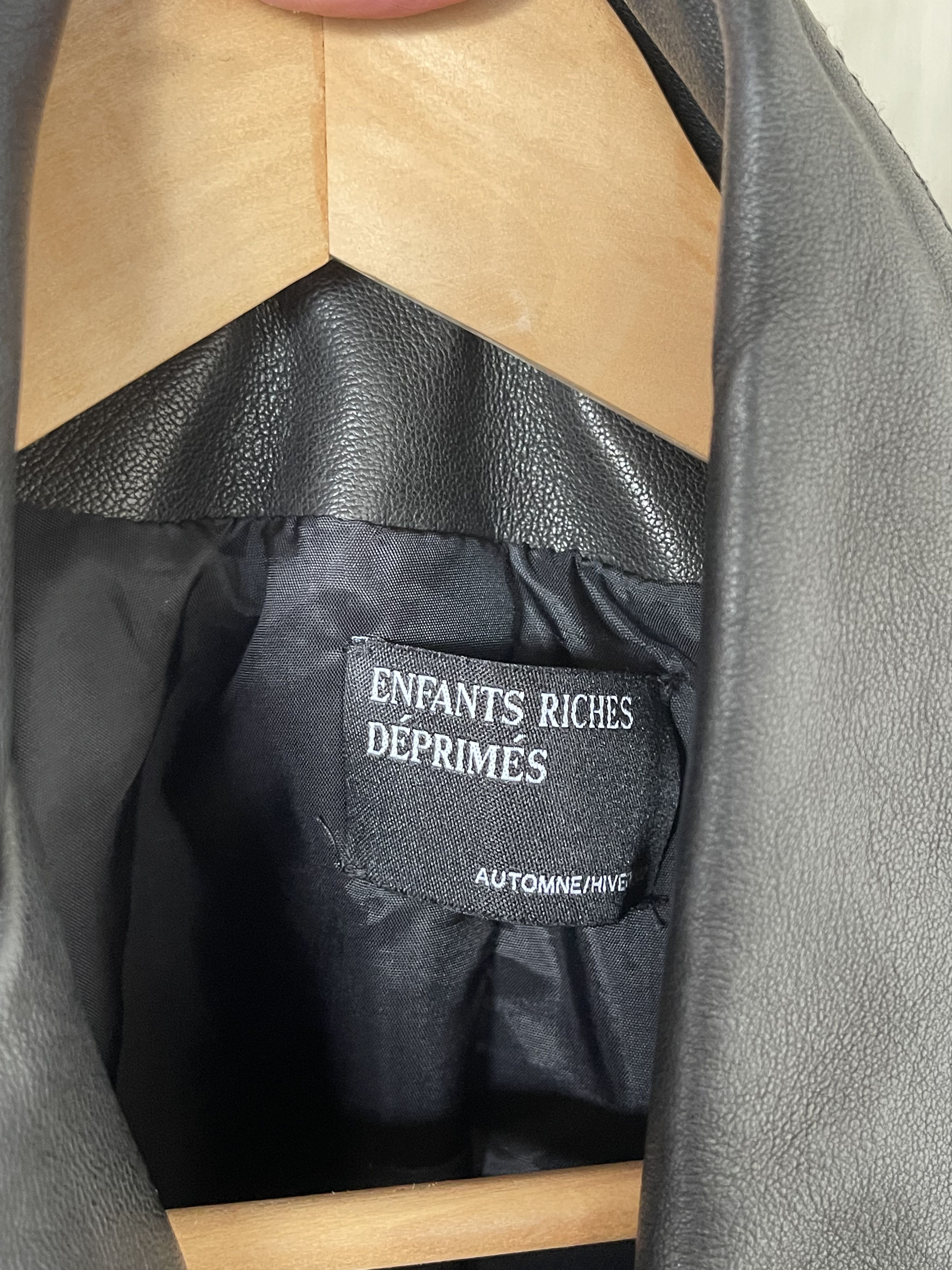 Enfants Riches Deprimes NEW ERD Records logo Embroidered leather work ...