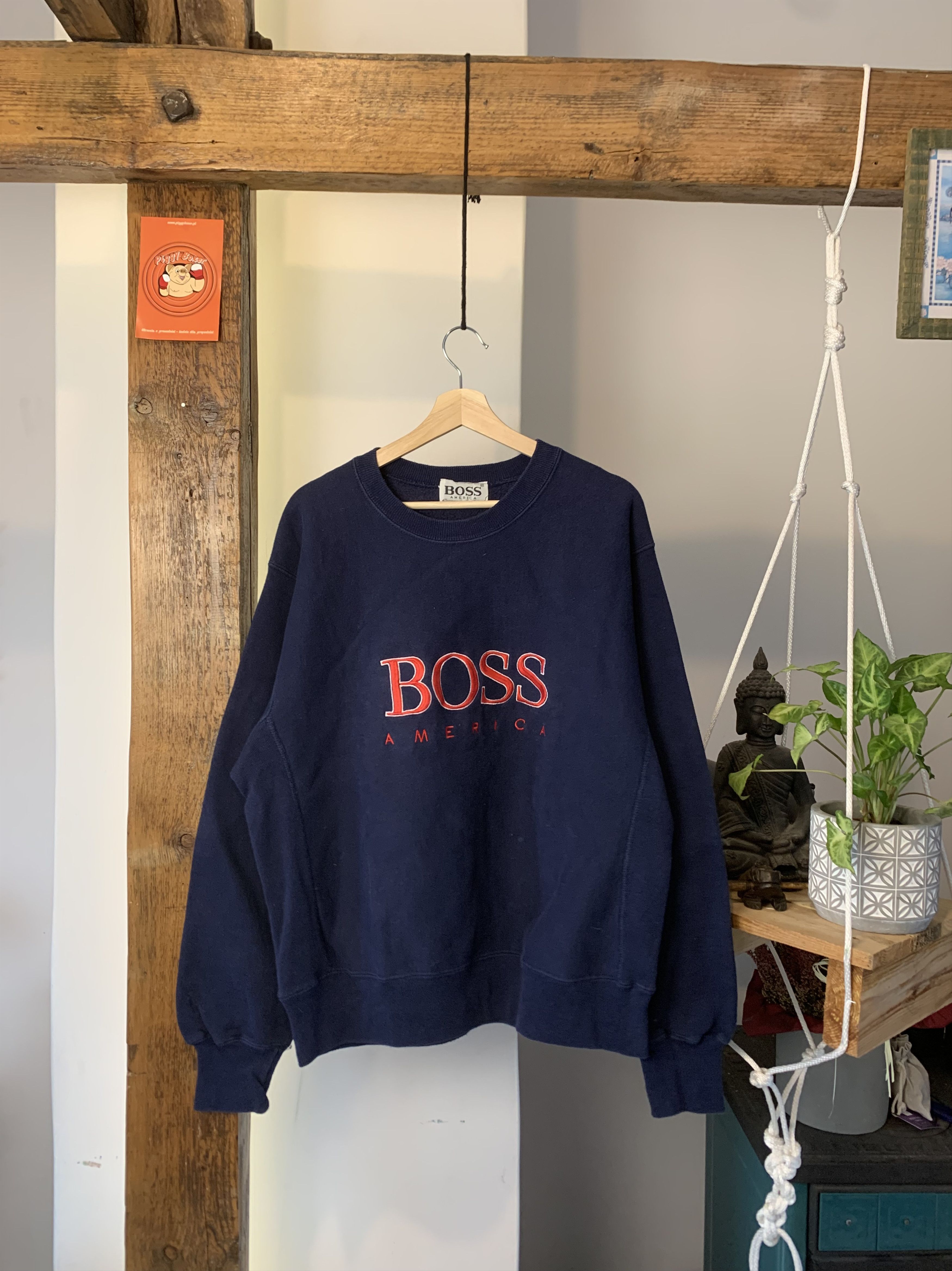 Hugo Boss × Streetwear × Vintage BOSS America Big Embroidered Central ...