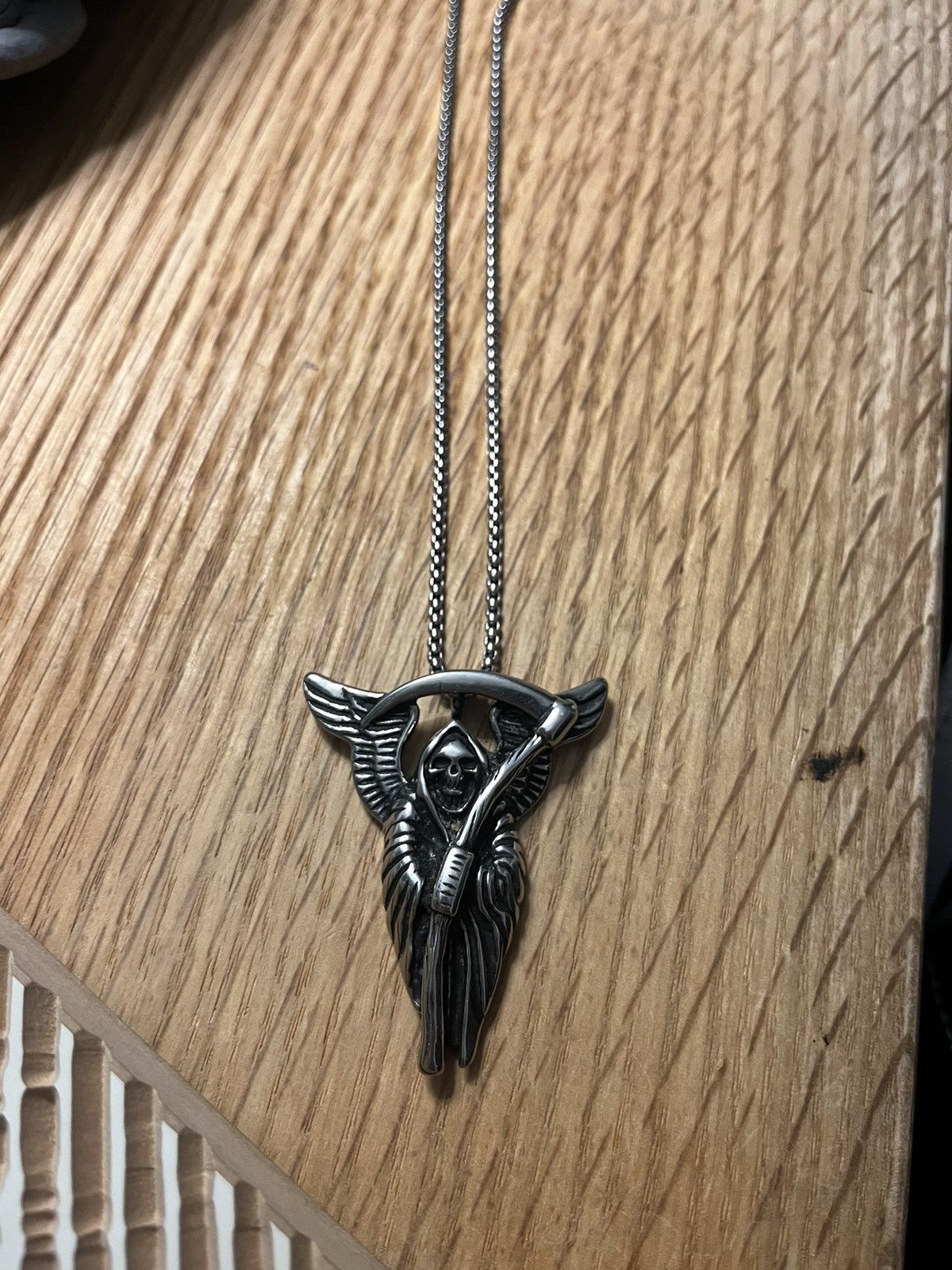 Streetwear Stainless Steel Grim Reaper Chain | Grailed