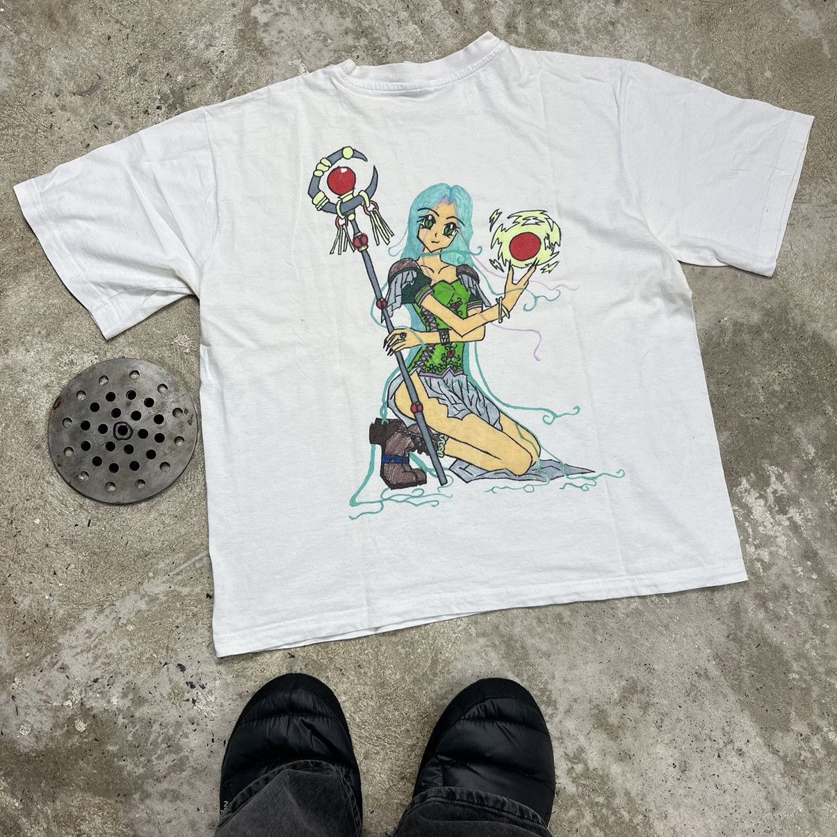 Anime × Custom × Japanese Brand CUTE WAIFU VERY RARE VINTAGE ART TEE ...