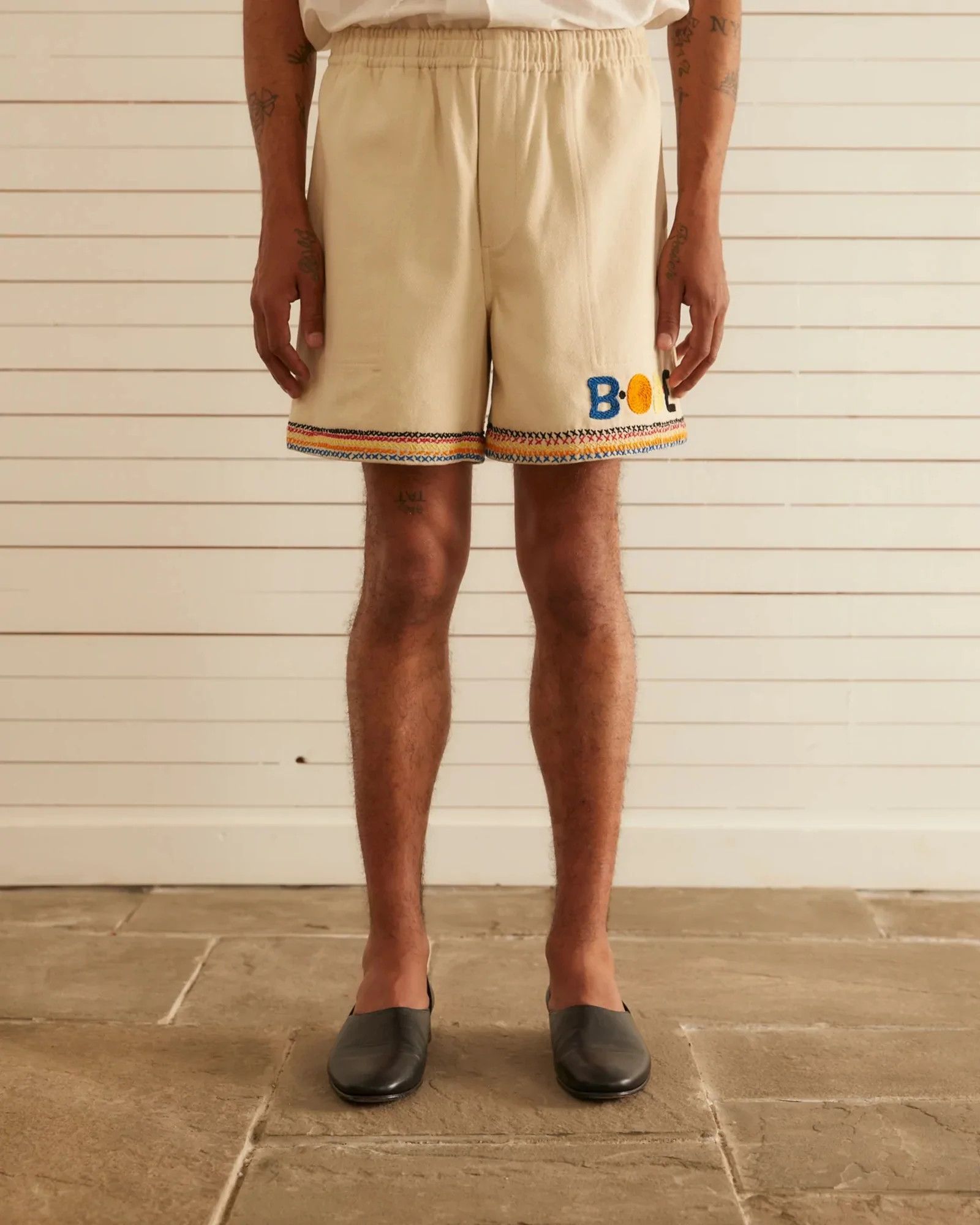 Bode BODE Donkey Party Embroidered Cotton-Twill Shorts | Grailed