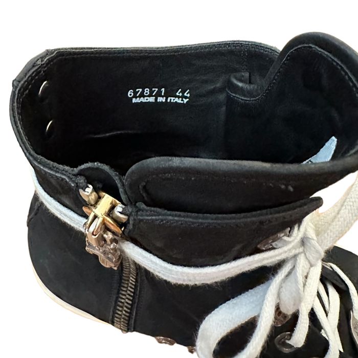 Rick Owens Chrome Hearts x Rick Owens Nubuck High-Top Ramones | Grailed