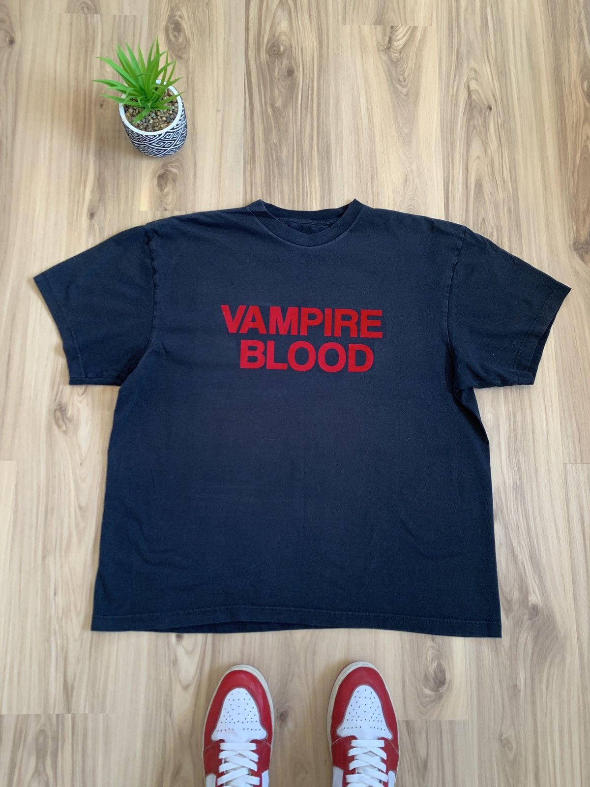 Streetwear × Vintage Vampire Blood T Shirt Faded Black | Grailed