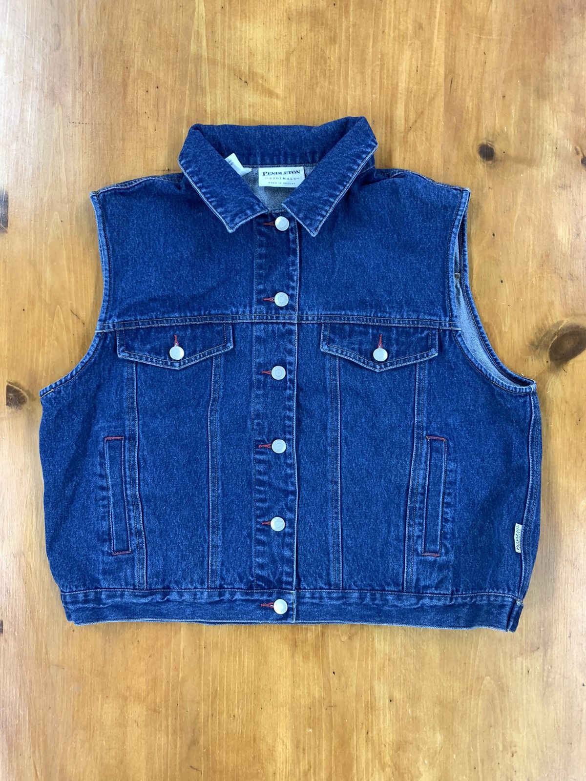 Vintage Vintage Pendleton Aztec Patch Denim Vest | Grailed