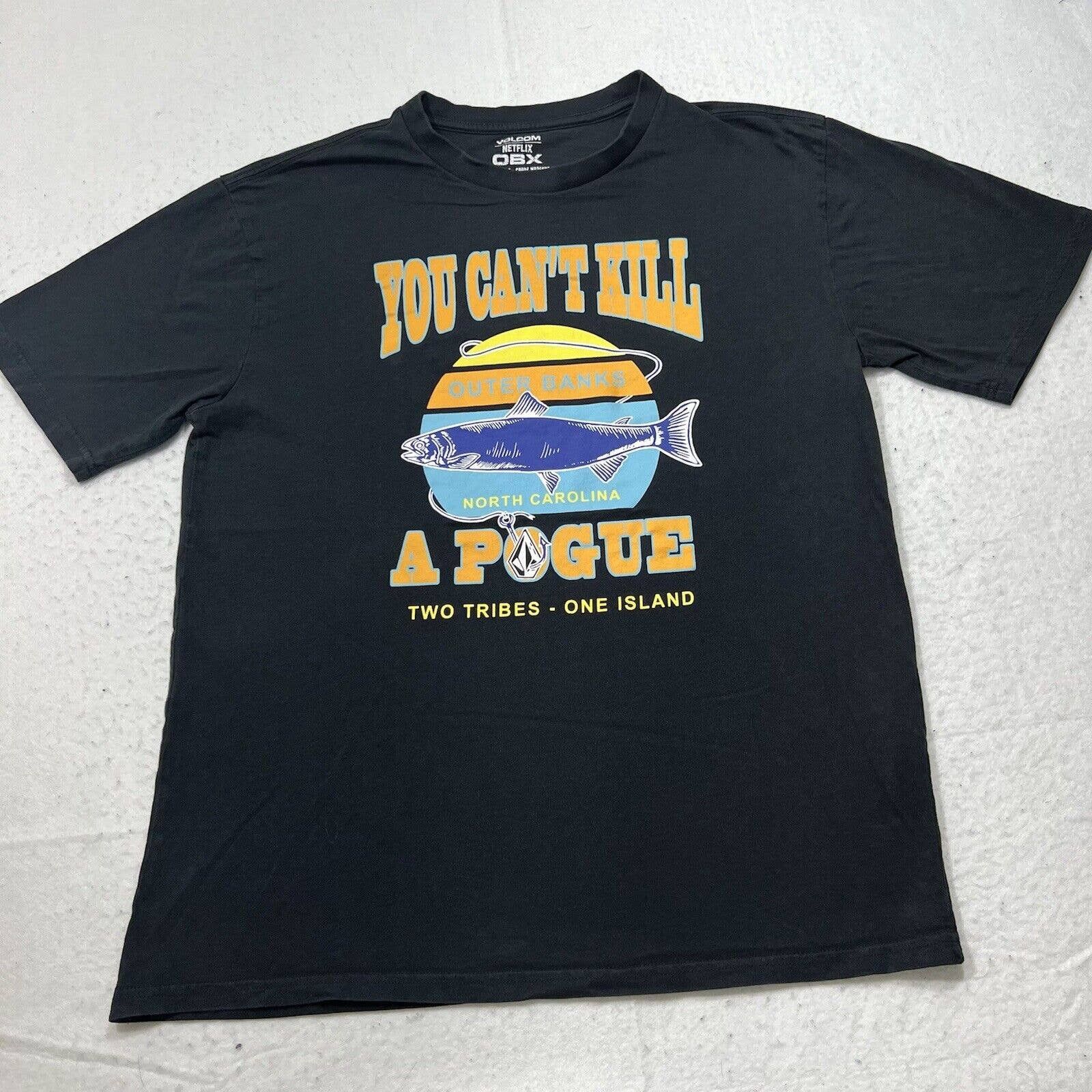 Other Netflix Outer Banks OBX Volcom Short Sleeve Fish Graphic Tee ...