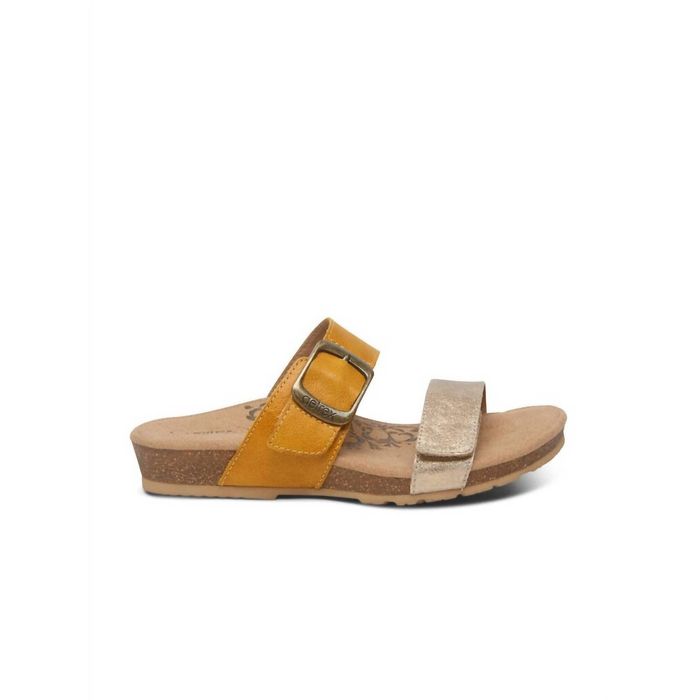 Aetrex Daisy Adjustable Slide Sandal In Sunflower | Grailed