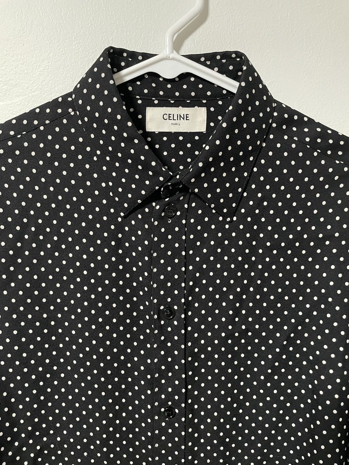 Celine × Hedi Slimane Celine 2019 Polka Dot Shirt | Grailed