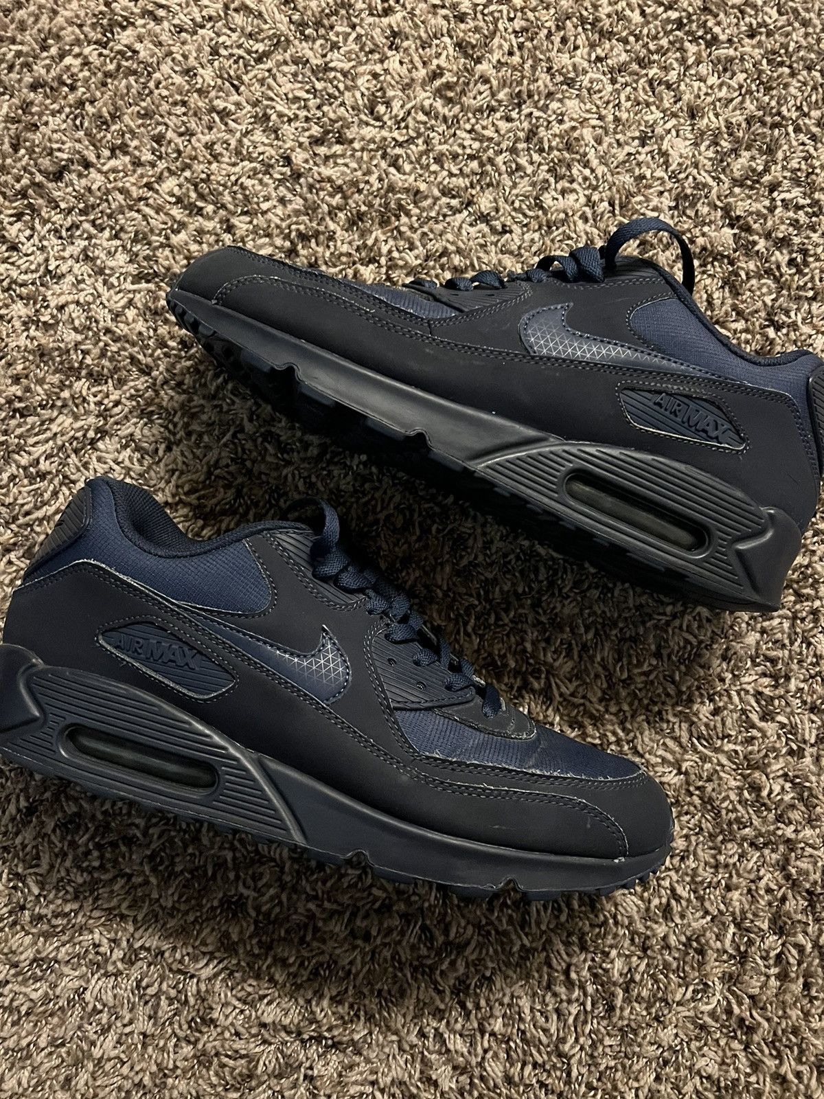 Nike air max 90 navy blue | Grailed