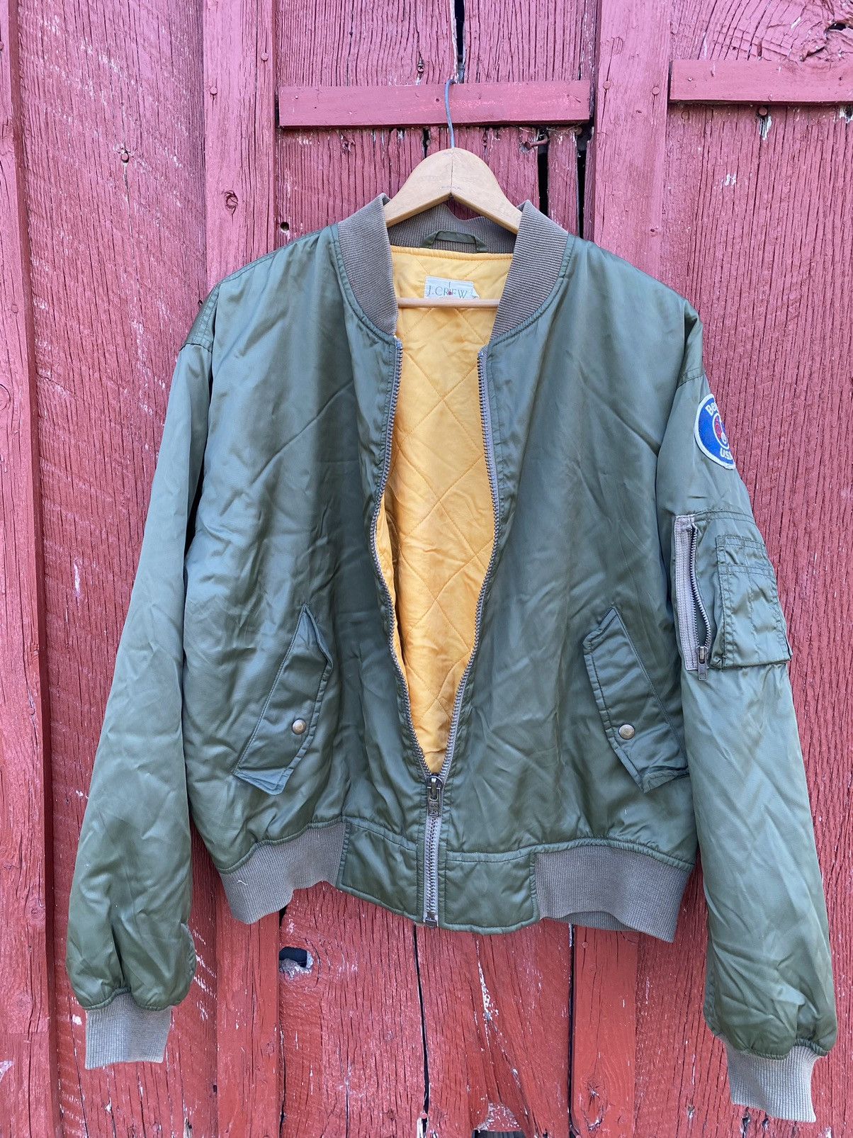 Beretta × Japanese Brand × Vintage 80’s/90’s MA-1 Military Style Olive Bomber Nylon Jacket | Grailed