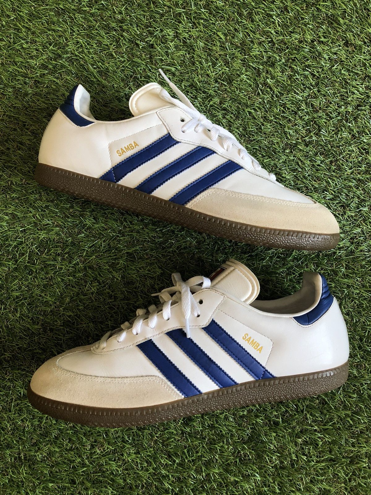 Adidas × Streetwear × Vintage Vintage Adidas Samba white blue euro 2008 ...