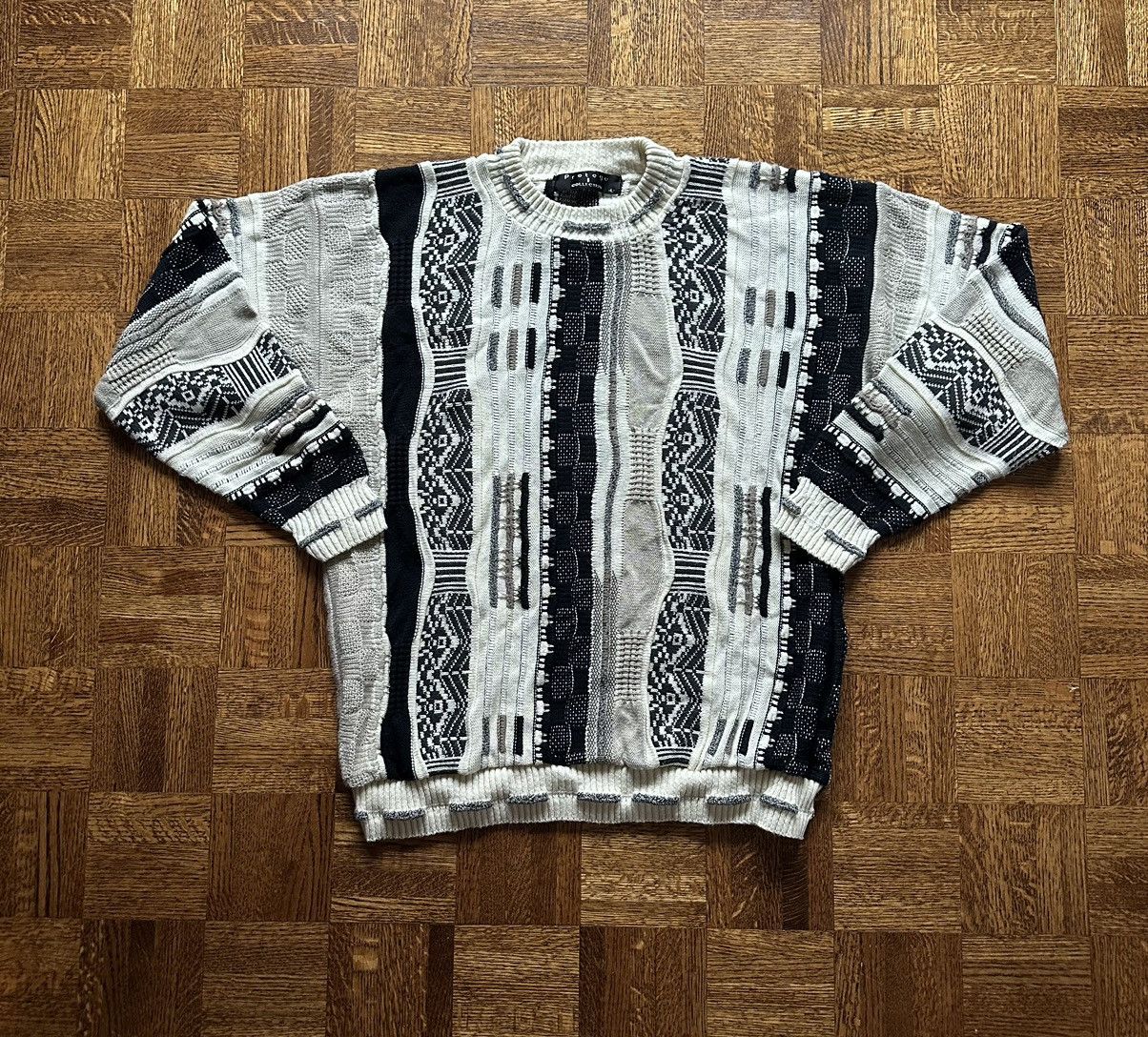 Japanese Brand × Streetwear × Vintage Vintage 90s Coogie Style 3D Knit Crewneck Sweater | Grailed