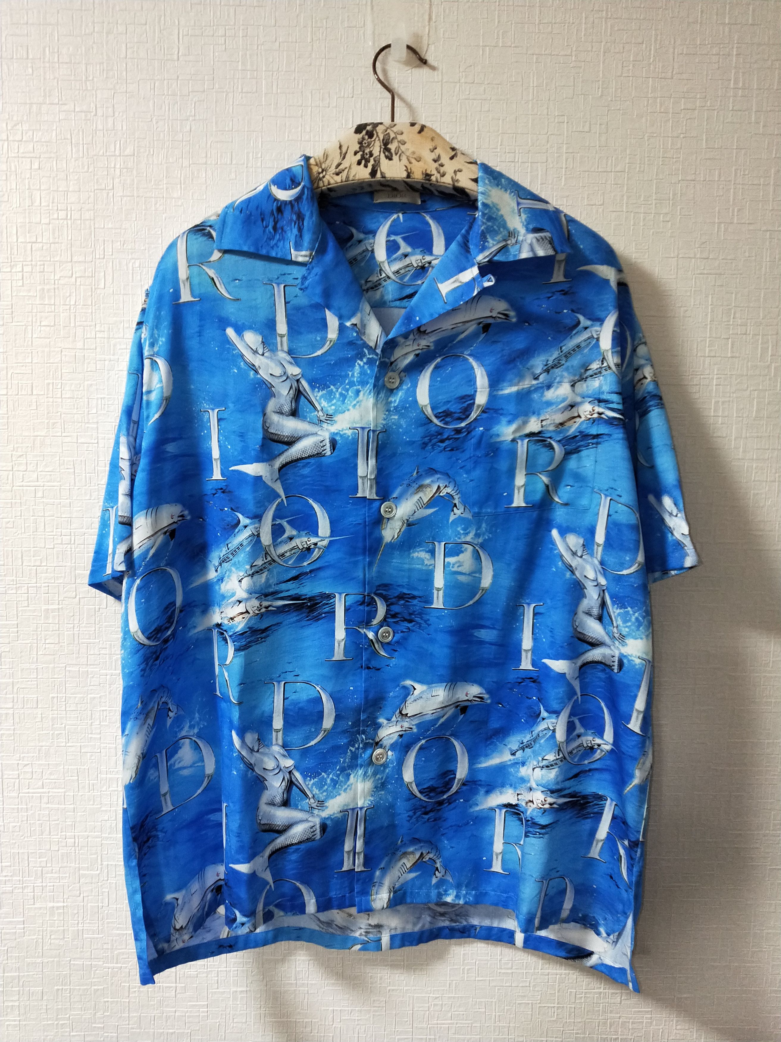 Dior Sorayama Dolphin Button Up Shirt | Grailed