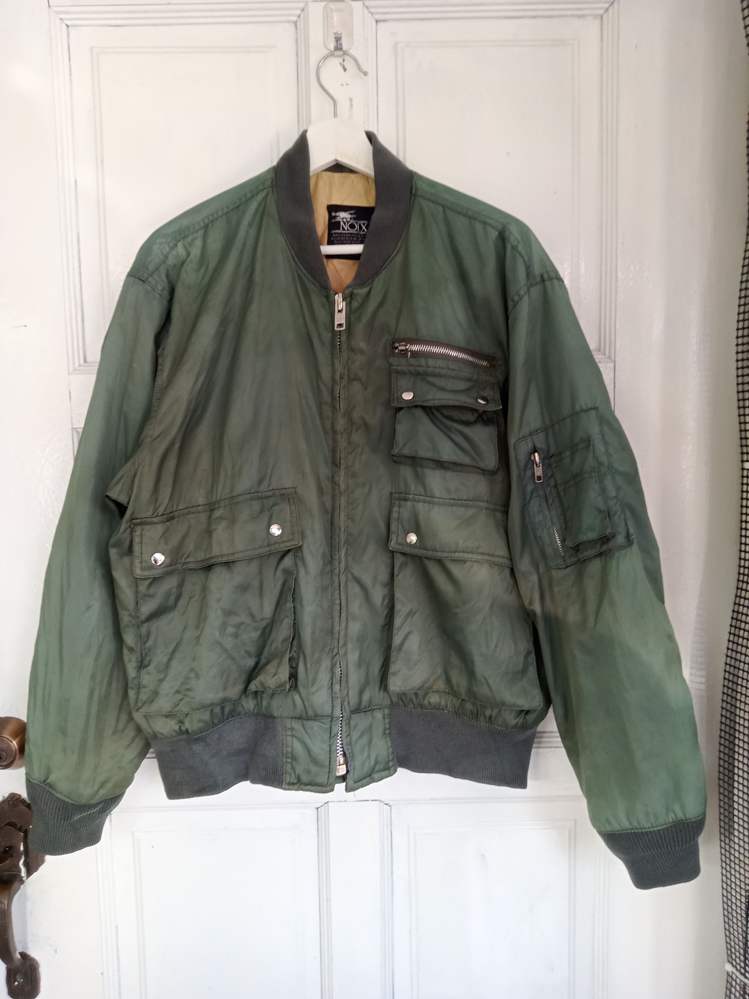 Vintage Noix Army Green Flight Jacket | Grailed