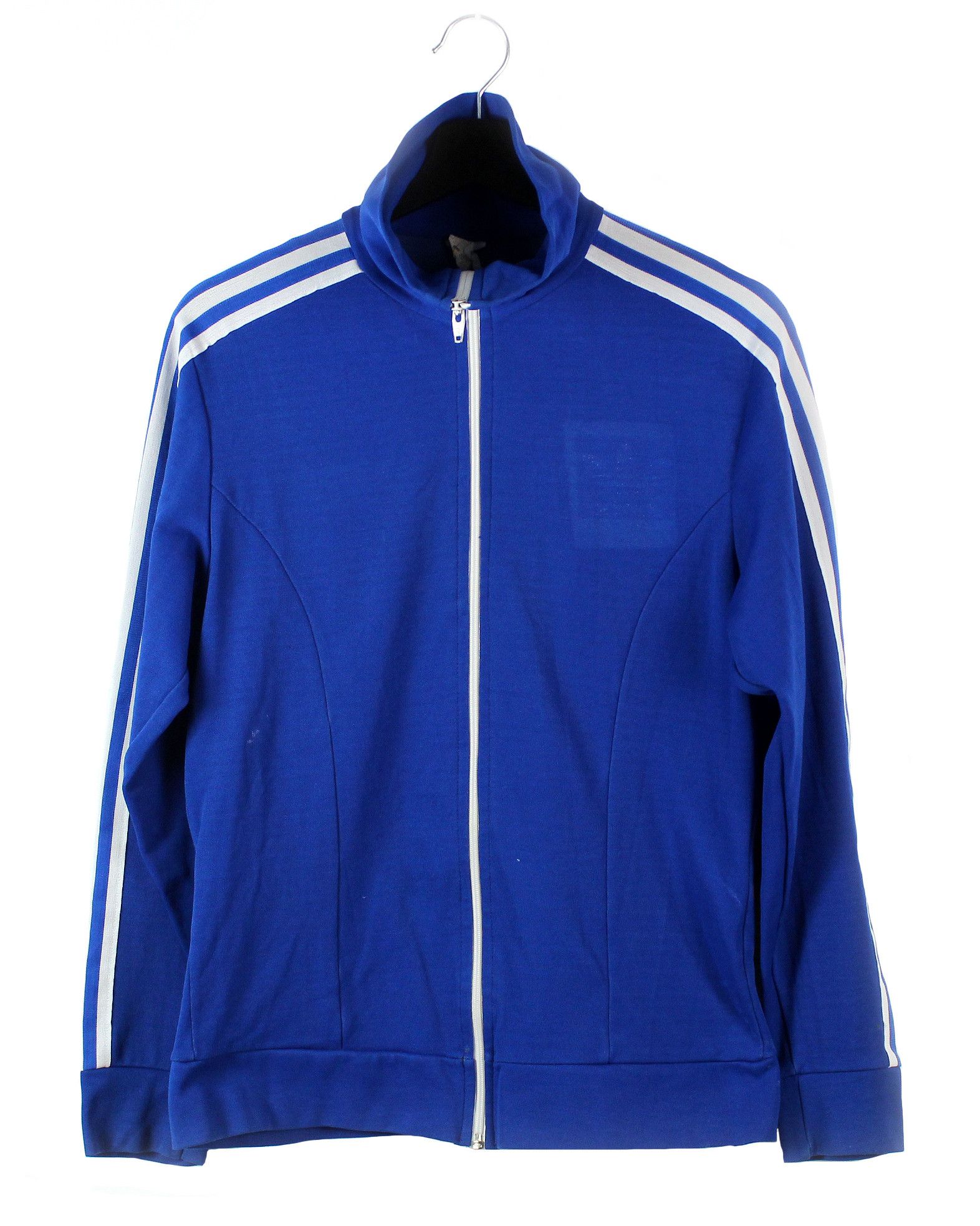 Adidas 80s vintage adidas Originals zip track jacket 3 stripes blue | Grailed