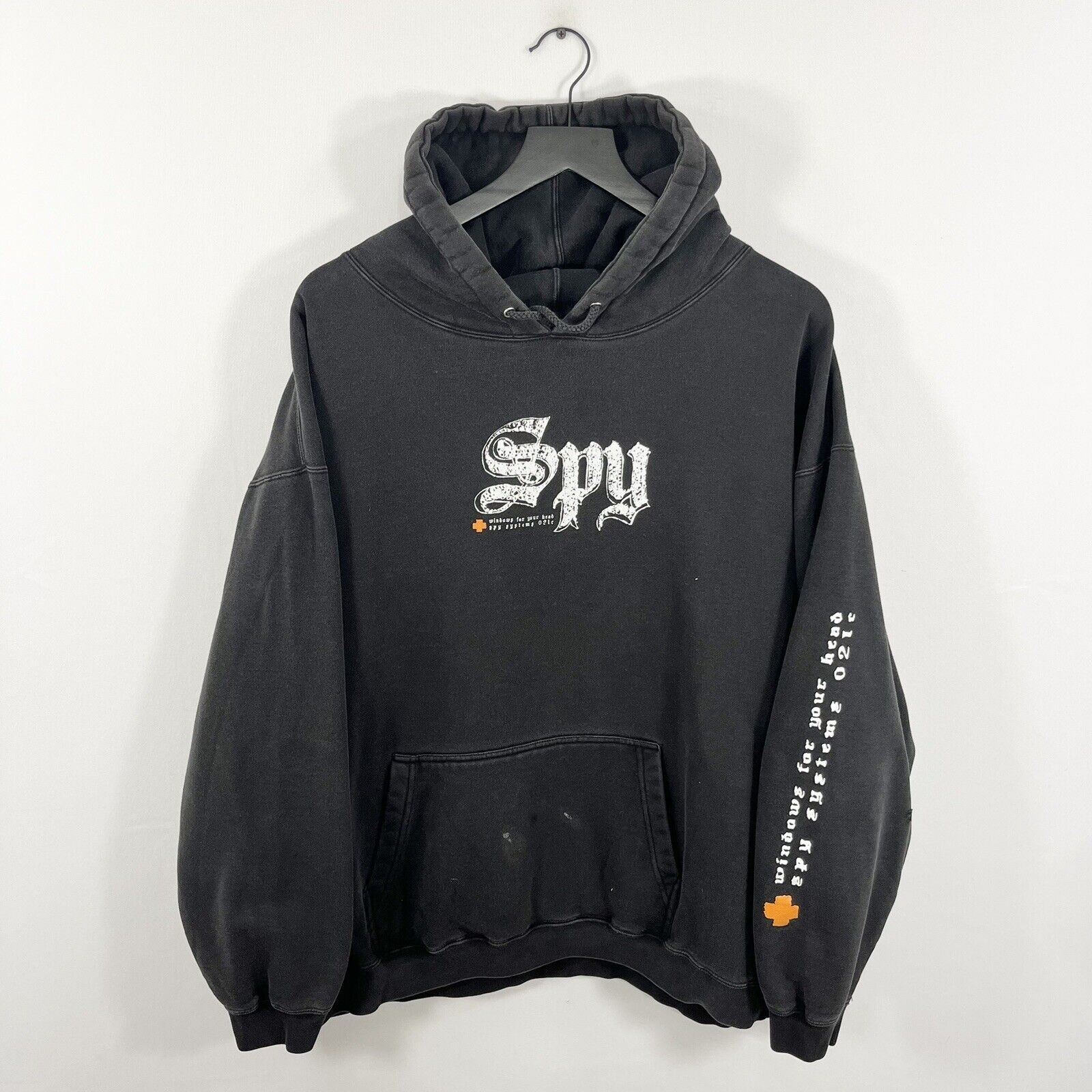 Vintage Vtg Y2K Spy Systems Window Head Hoodie Sweatshirt XL Skate ...
