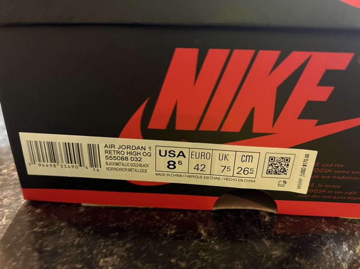 Jordan Brand Air Jordan 1 Retro High OG’Black Metallic Gold’ | Grailed
