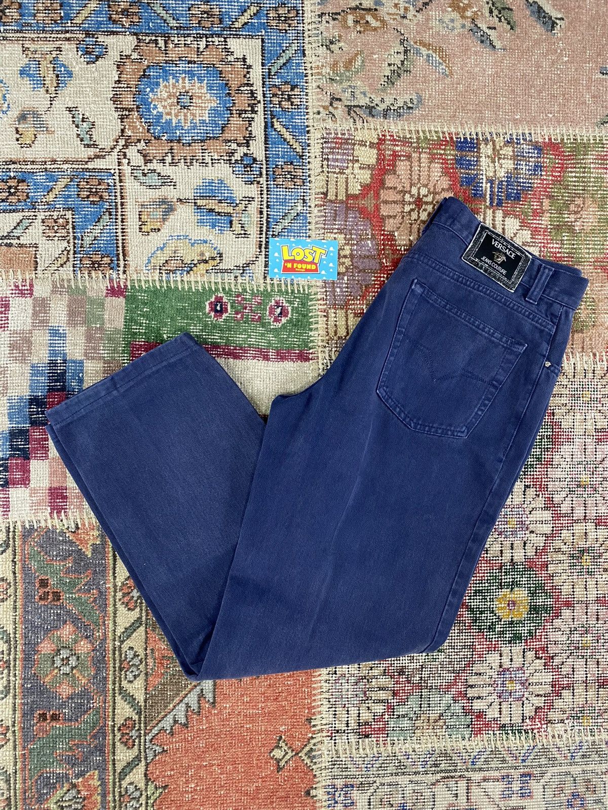 Versace × Vintage ‘90s Vintage Versace Jeans Couture Royal Blue Denim ...
