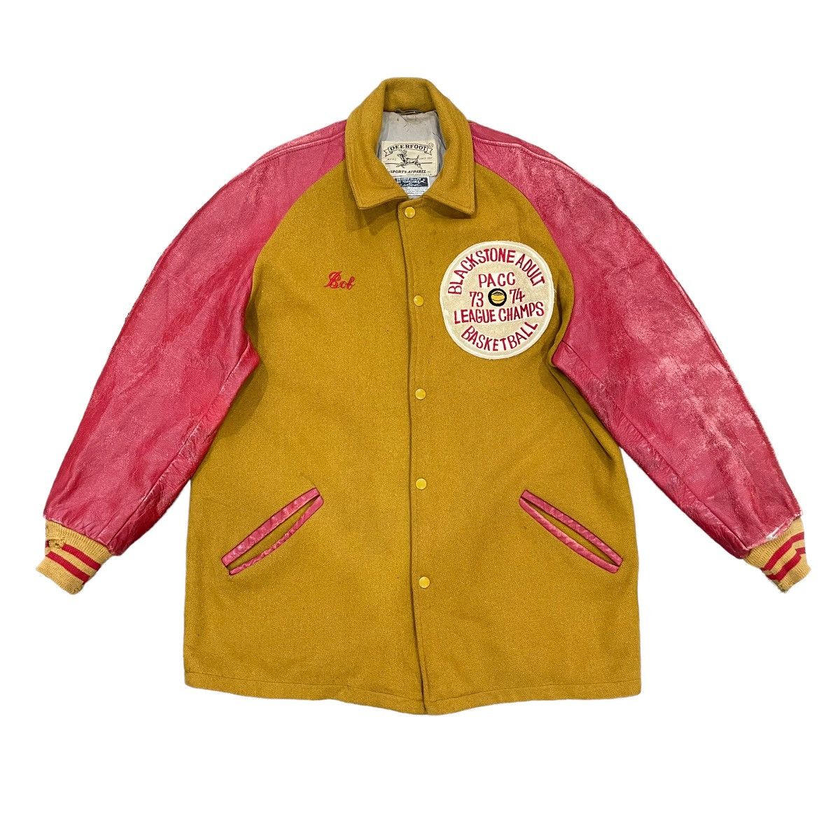 Vintage Vintage 70s NBA Basketball Team Wool Leather Varsity Jacket ...