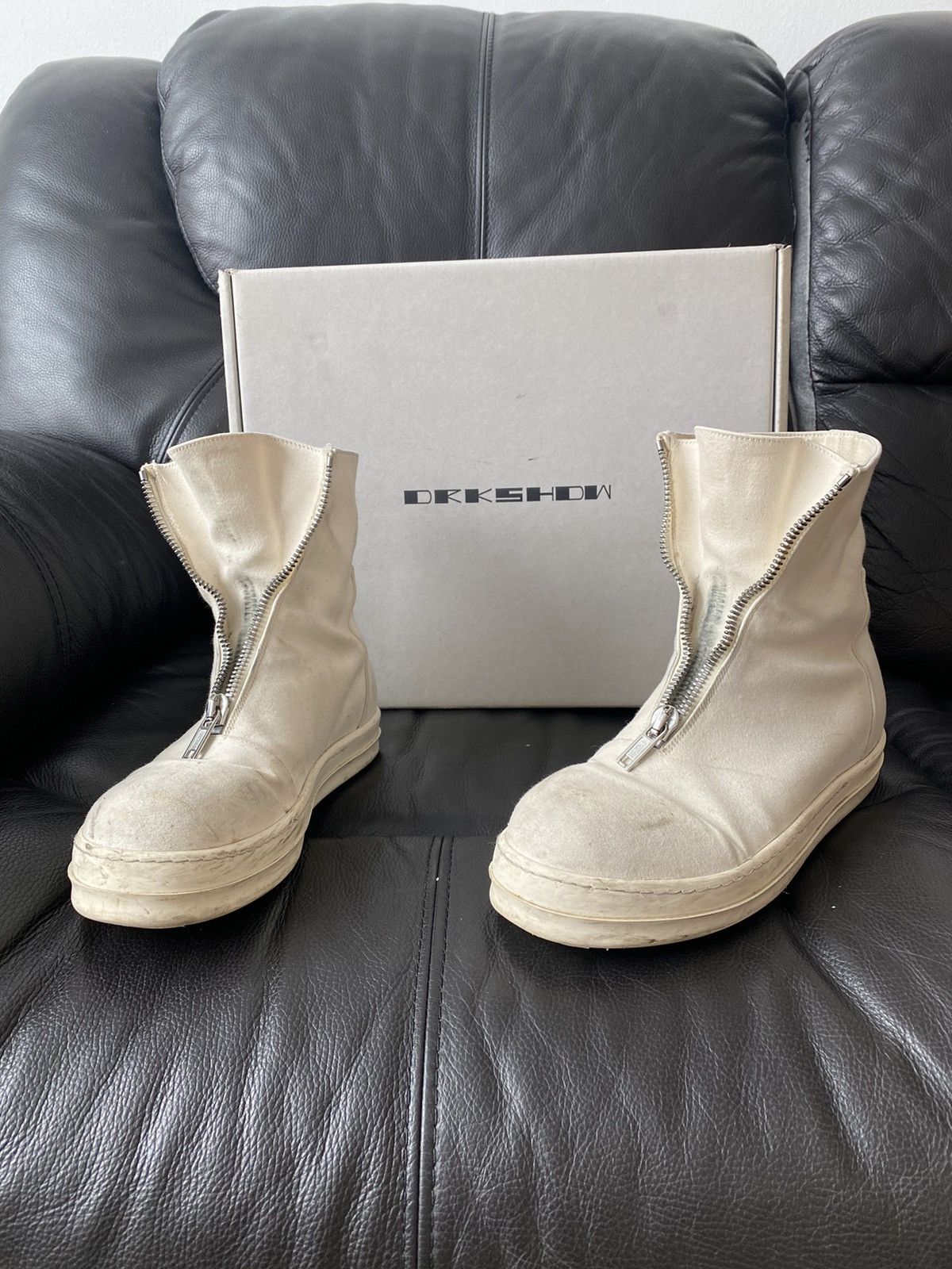 Rick Owens Doe Skin Front Zip Sneaker | Grailed