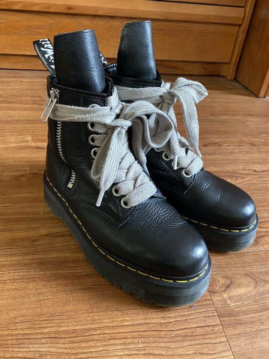 Rick Owens 1460 RICK OWENS LEATHER PLATFORM BOOTS | Grailed