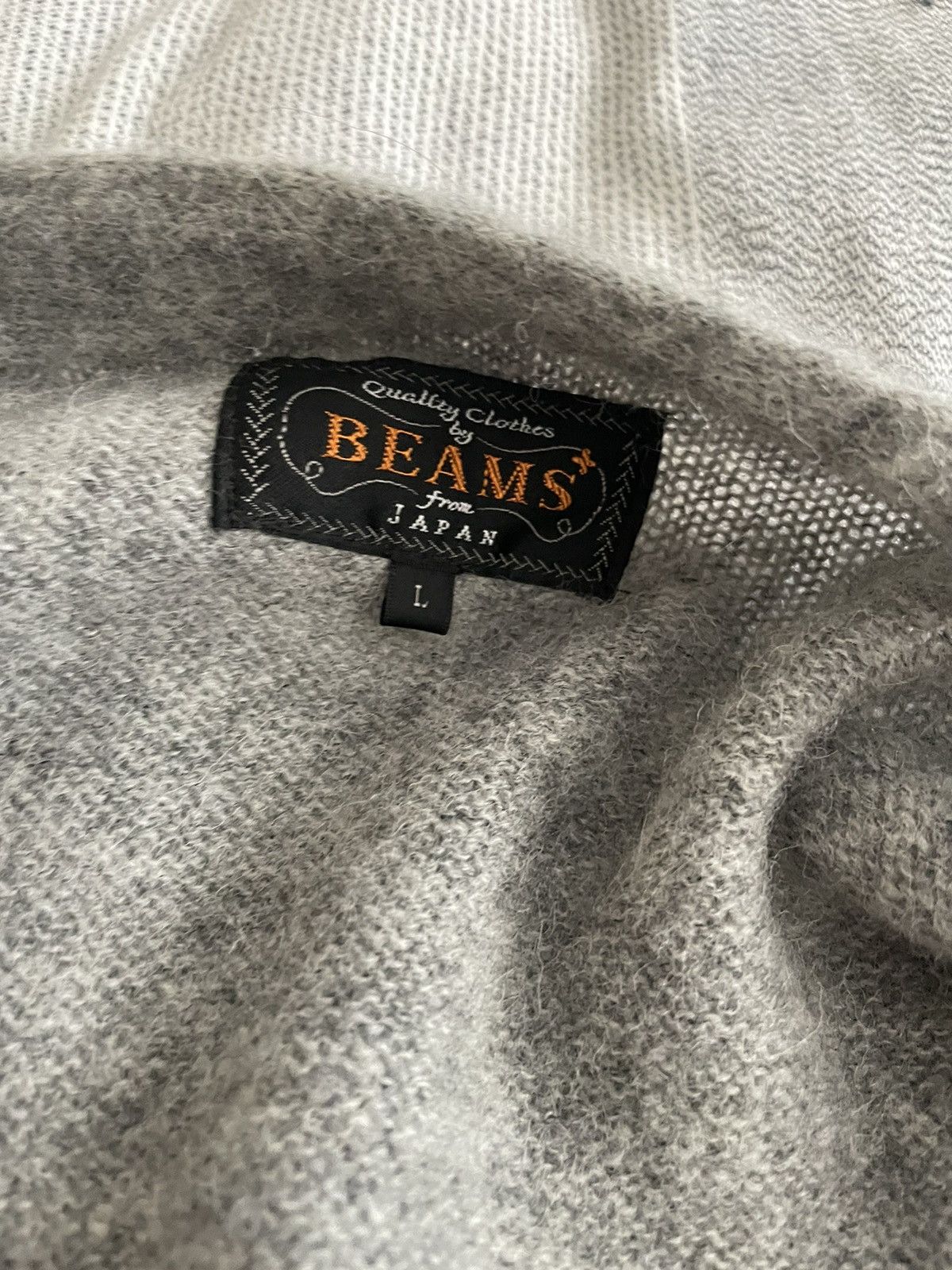 Beams Plus Beams Plus Grey Mohair Cardigan | Grailed