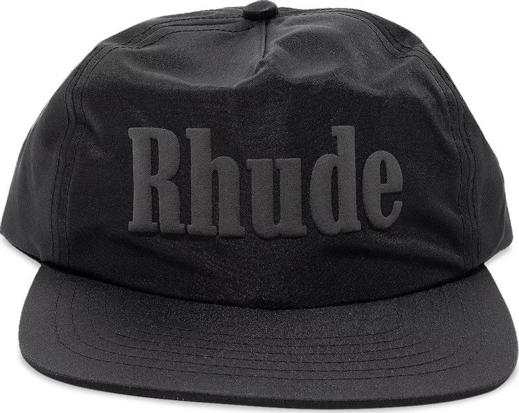 Rhude RHUDE SATIN LOGO HAT - BLACK | Grailed