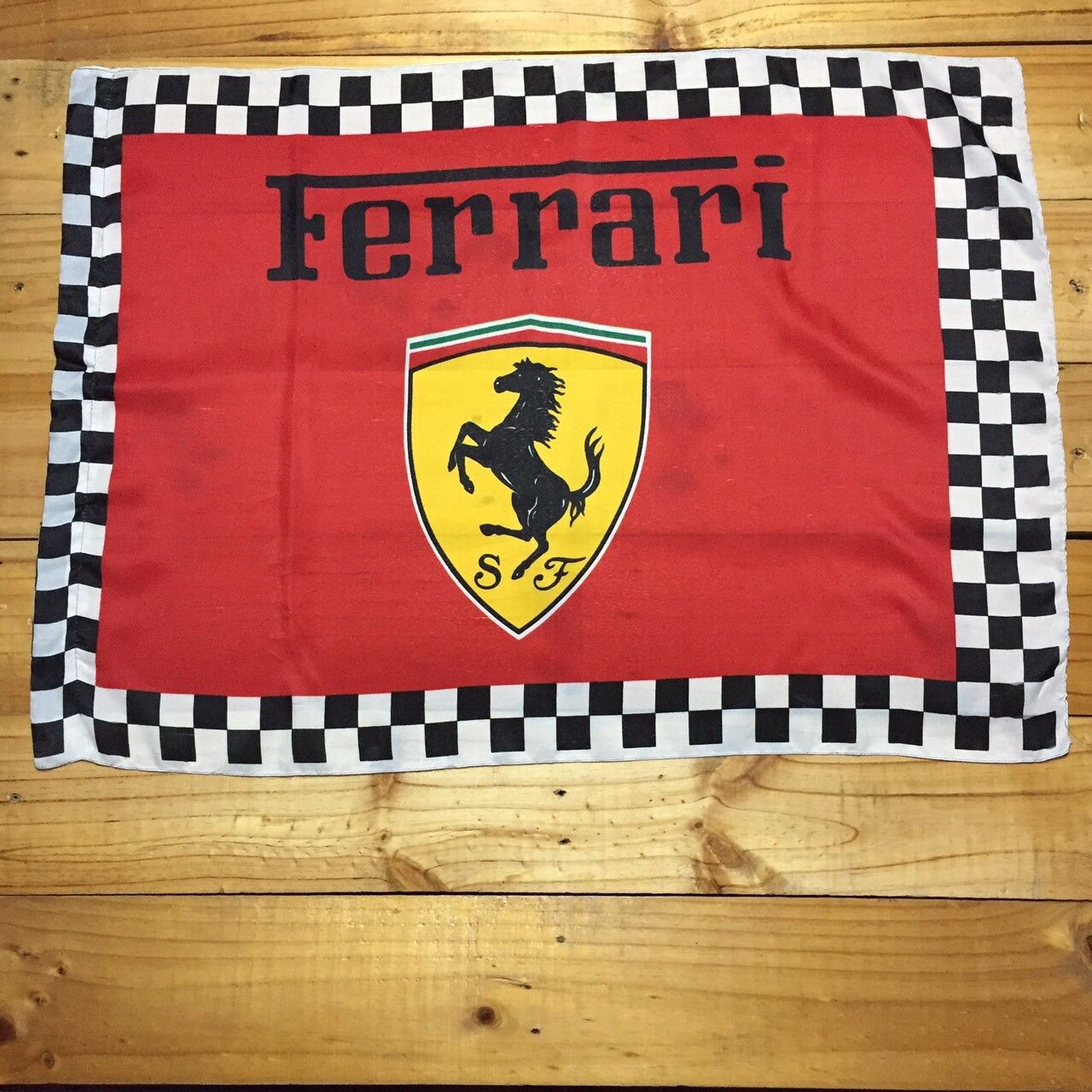 Ferrari × Rare × Vintage Ferrari flag racing motorsport garage | Grailed