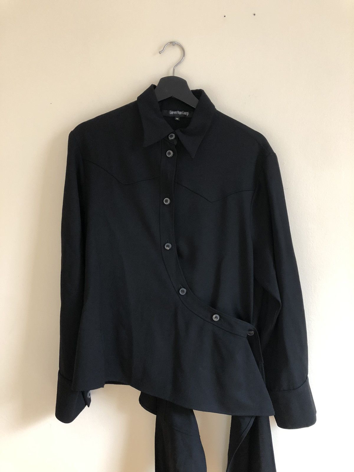 Lieve Van Gorp Western Curved Placket Waist Sash Shirt | Grailed