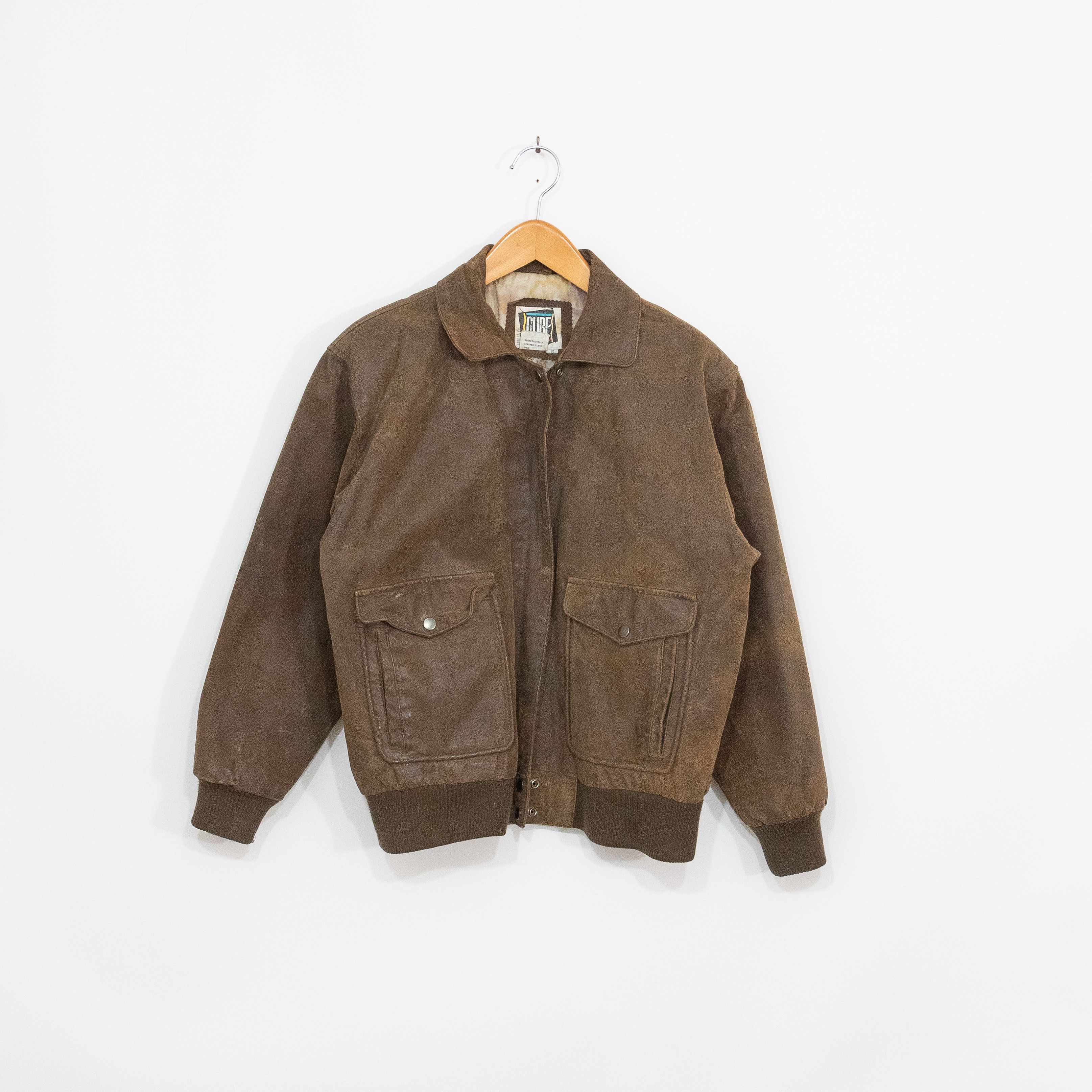 Vintage Vintage 80s Leather Flight Bomber Jacket S - Distressed | Grailed