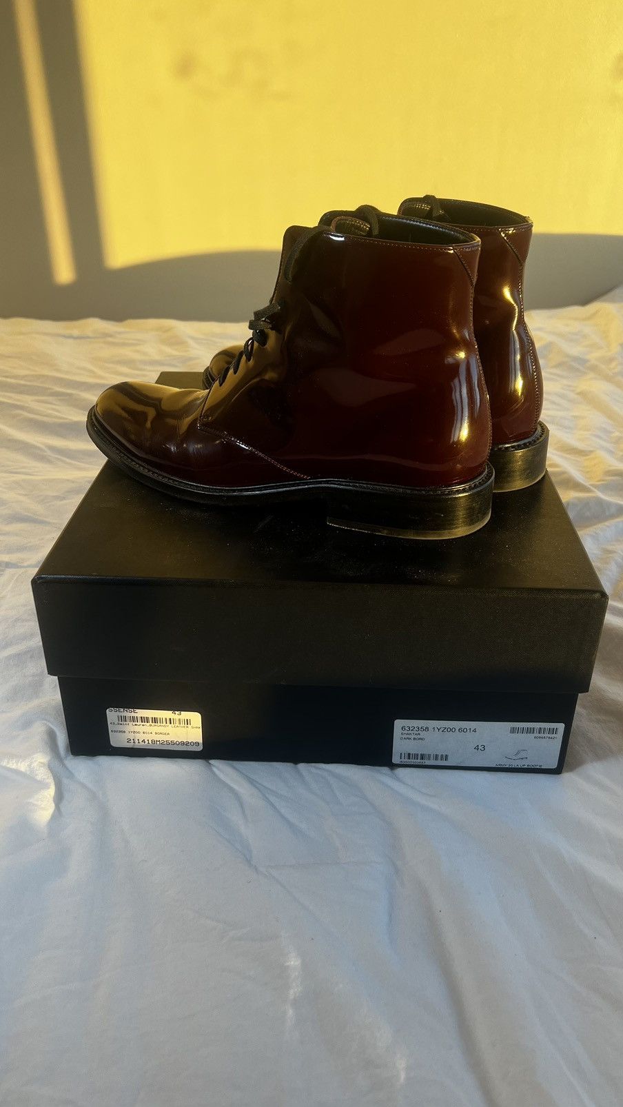 Saint Laurent Paris SLP Combat Boot (Patent Leather) | Grailed