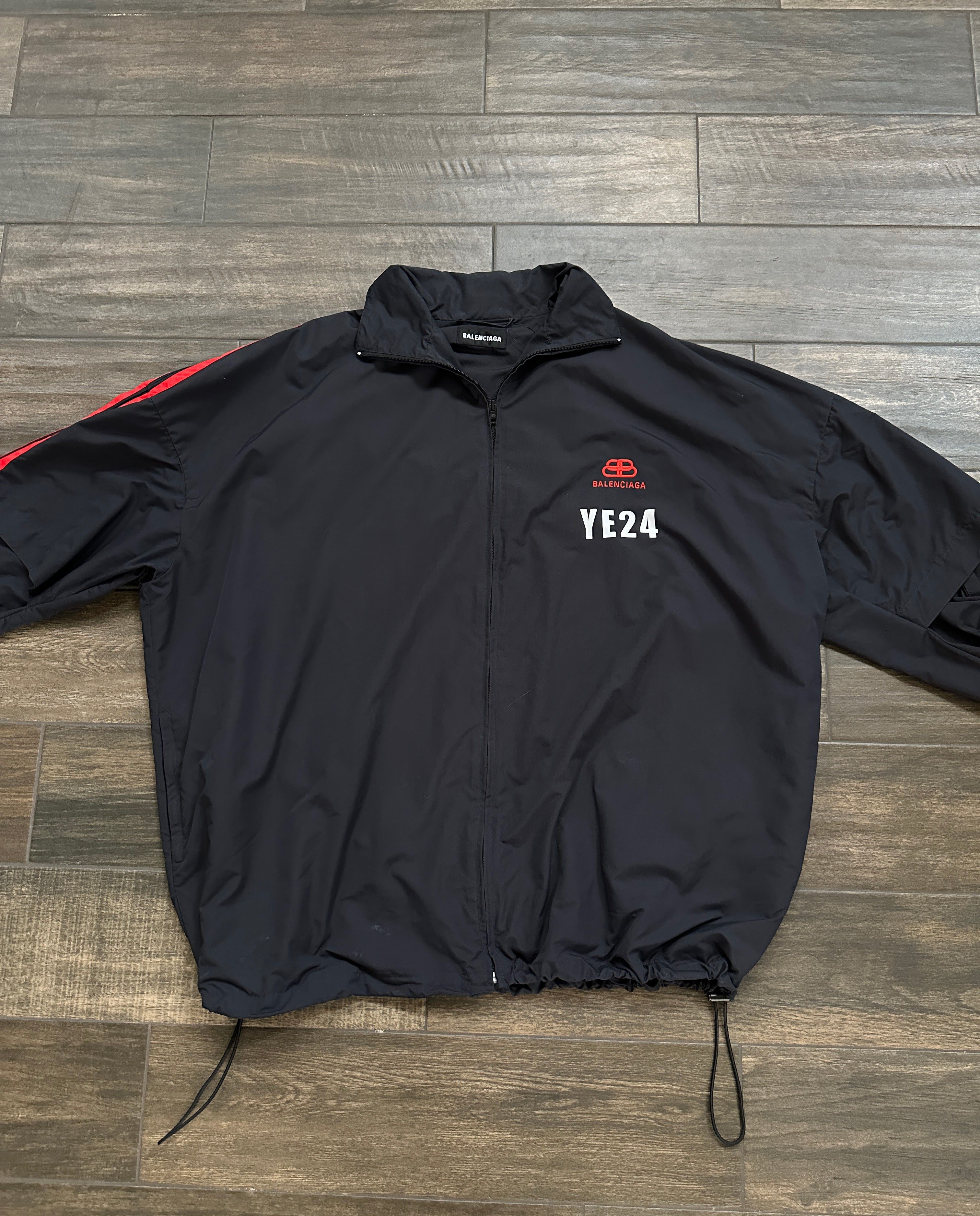 Balenciaga × Kanye West Oversized Double Sleeve YE24 Nylon Track Jacket ...