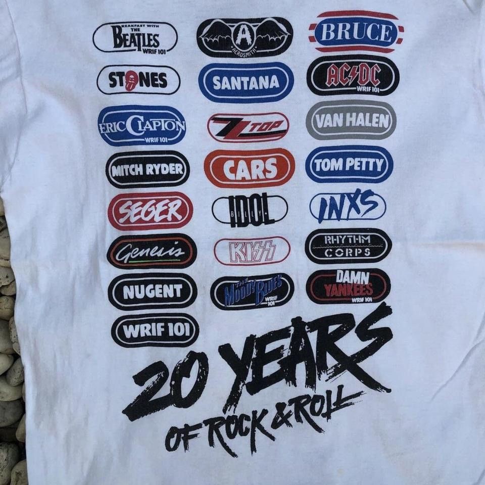 Vintage Vintage WRIF 101 radio rock 90s t shirt | Grailed